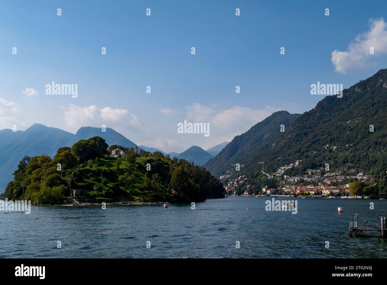 View of Comacina Island on Lake Como Stock Photo - Alamy