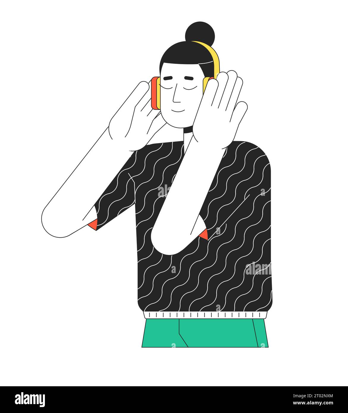 Asian man top knot Stock Vector Images - Alamy