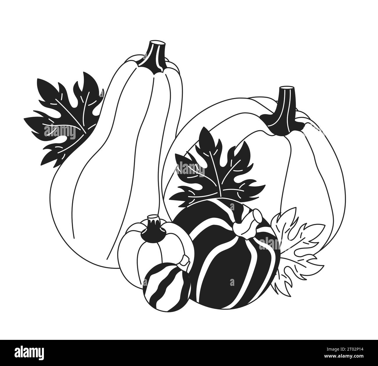 Autumn maple leaves pumpkins Black and White Stock Photos & Images - Alamy