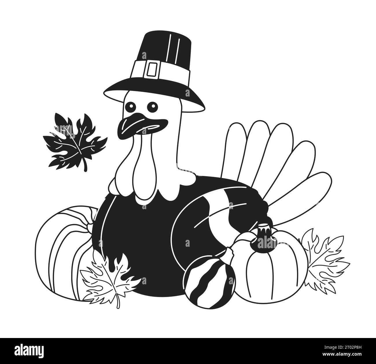 Thanksgiving Feast Clipart Black And White