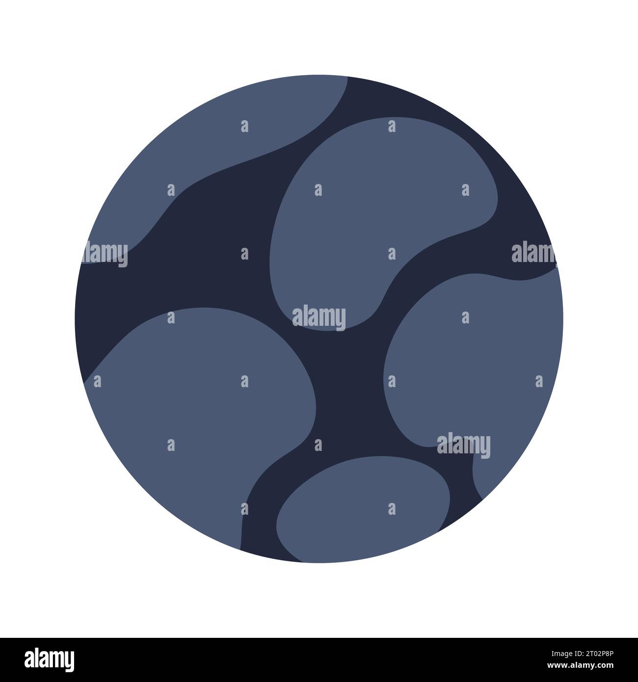 Charcoal spotted planet sphere 2D cartoon object Stock Vector Image ...