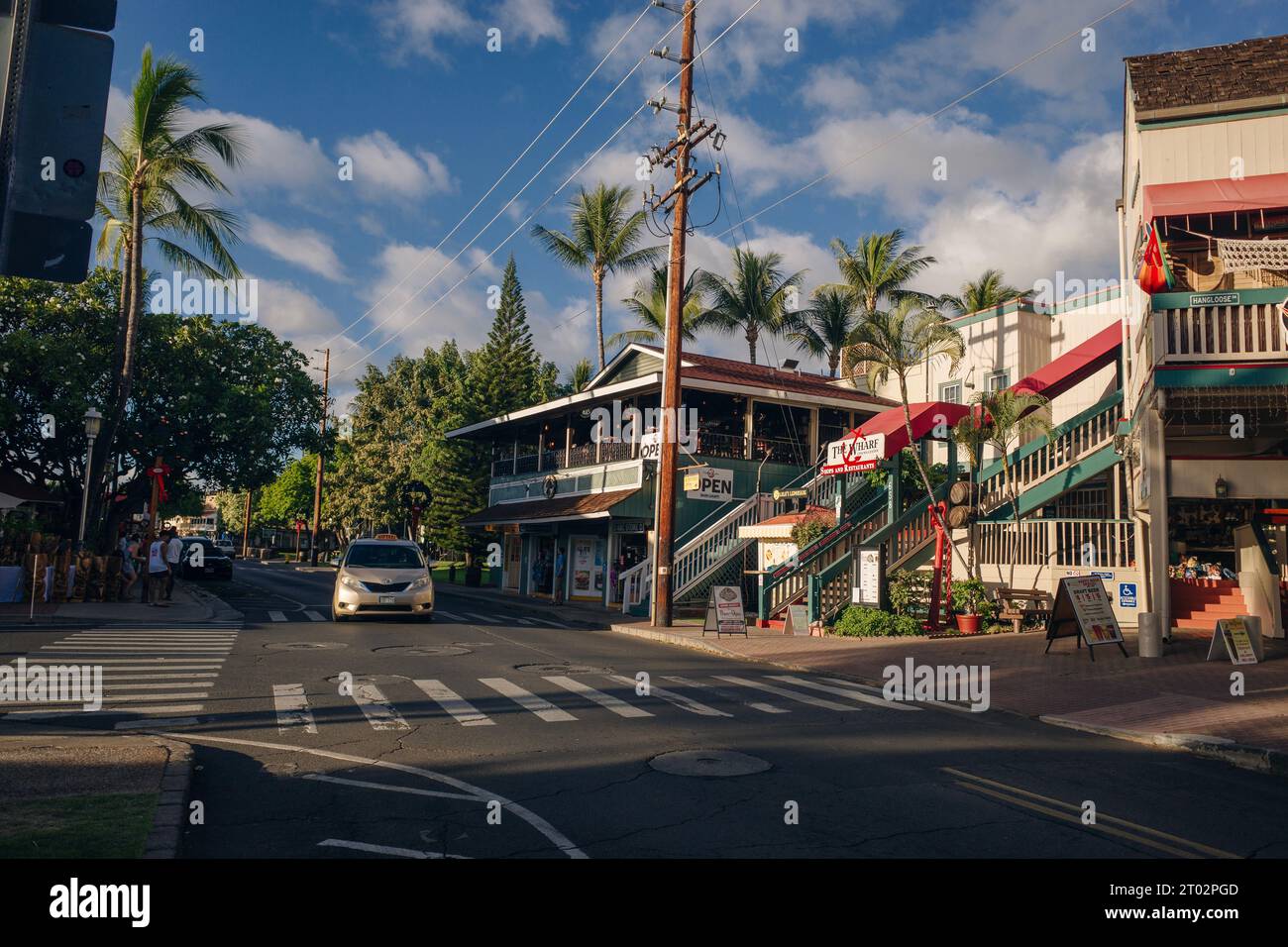 LAHAINA, HI - dec, 2020 - View of historic buildings in Lahaina, a ...