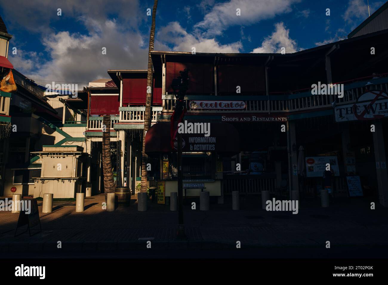 LAHAINA, HI - dec, 2020 - View of historic buildings in Lahaina, a ...