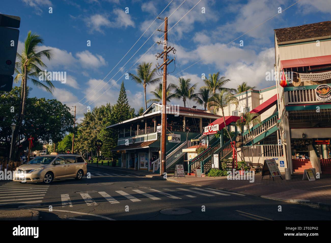 LAHAINA, HI - dec, 2020 - View of historic buildings in Lahaina, a ...