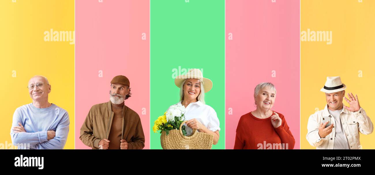 Group elderly people look hi-res stock photography and images - Alamy