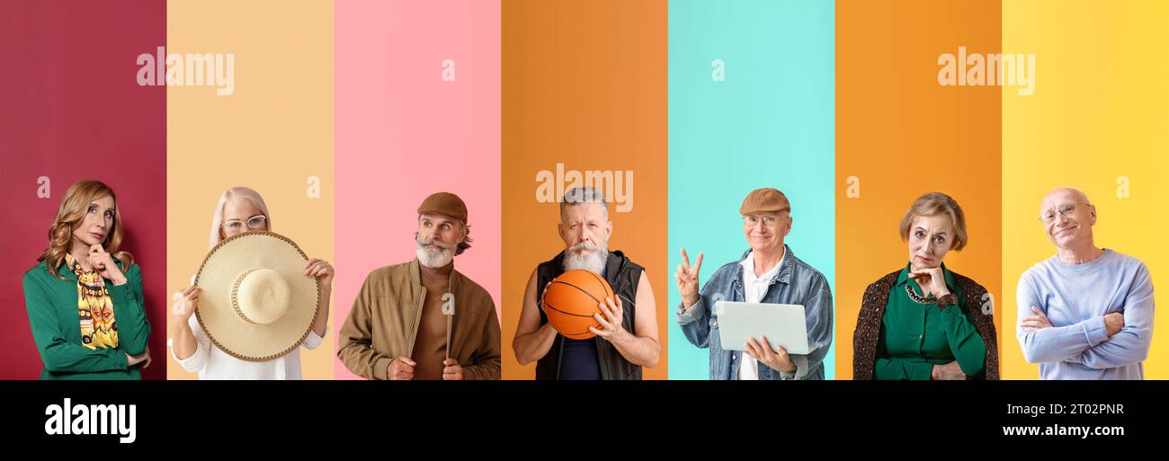 Elderly people set in hi-res stock photography and images - Alamy
