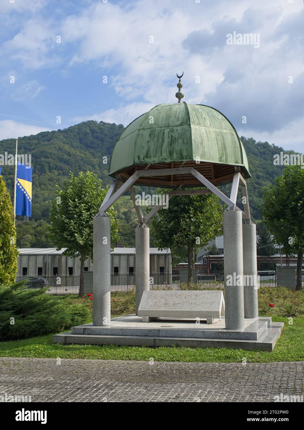 Potocari, Bosnia and Herzegovina - Oct 2, 2023: Srebrenica - Potocari Memorial Center. This is ...