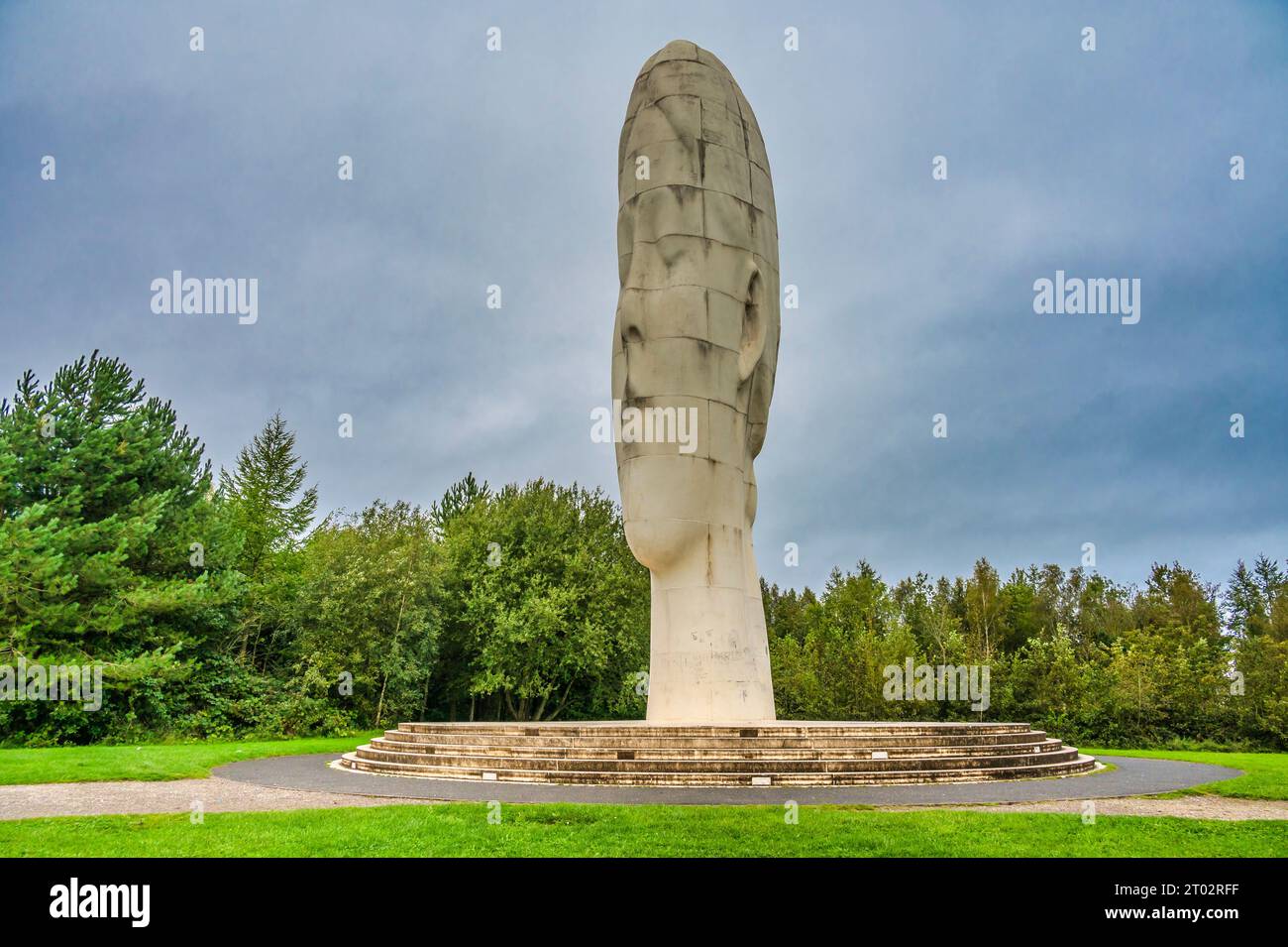 This the Dream sculpture in the form of a girl's head, located on the ...