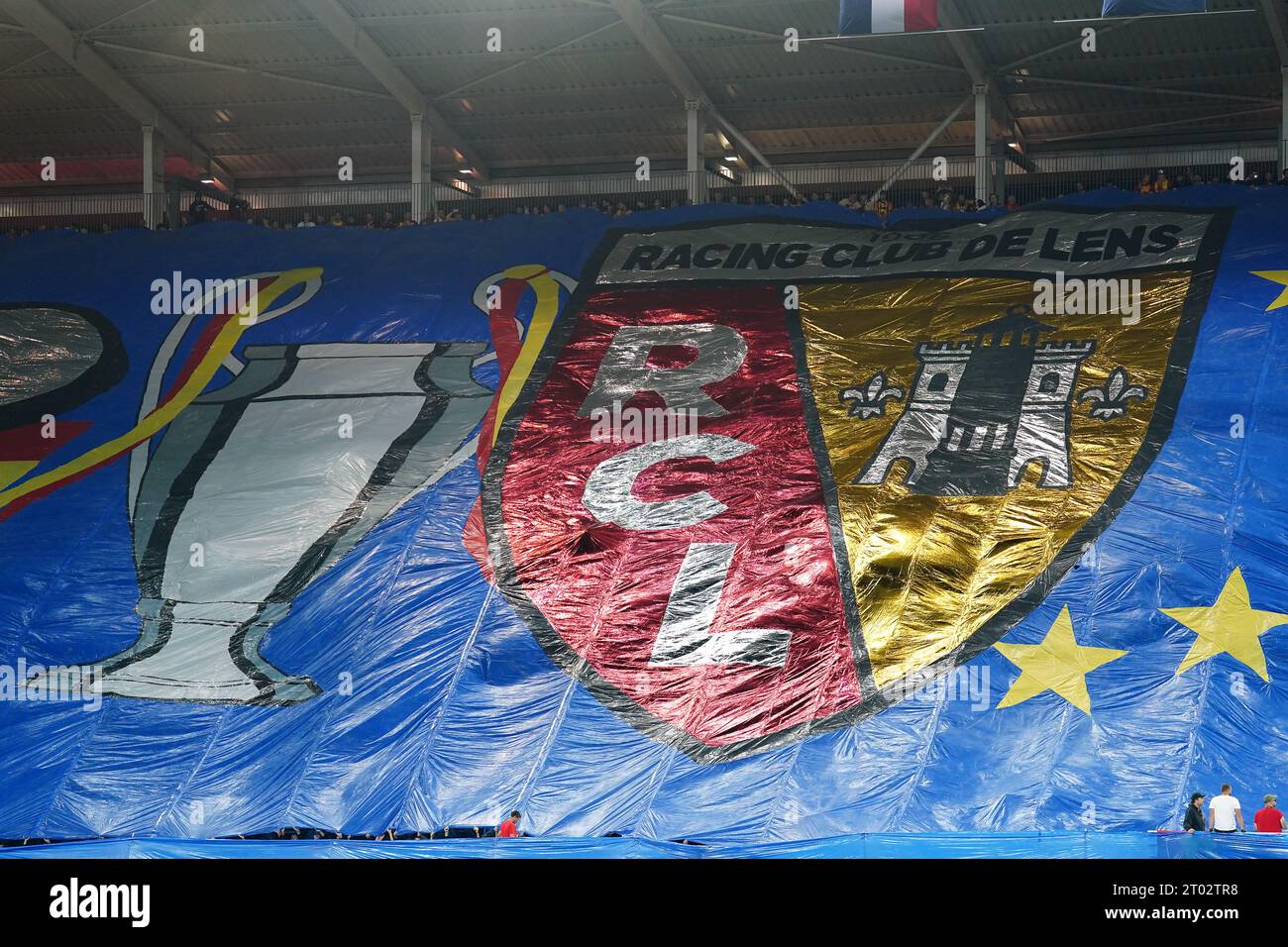 RC Lens fans in the stands during the UEFA Champions League Group B ...