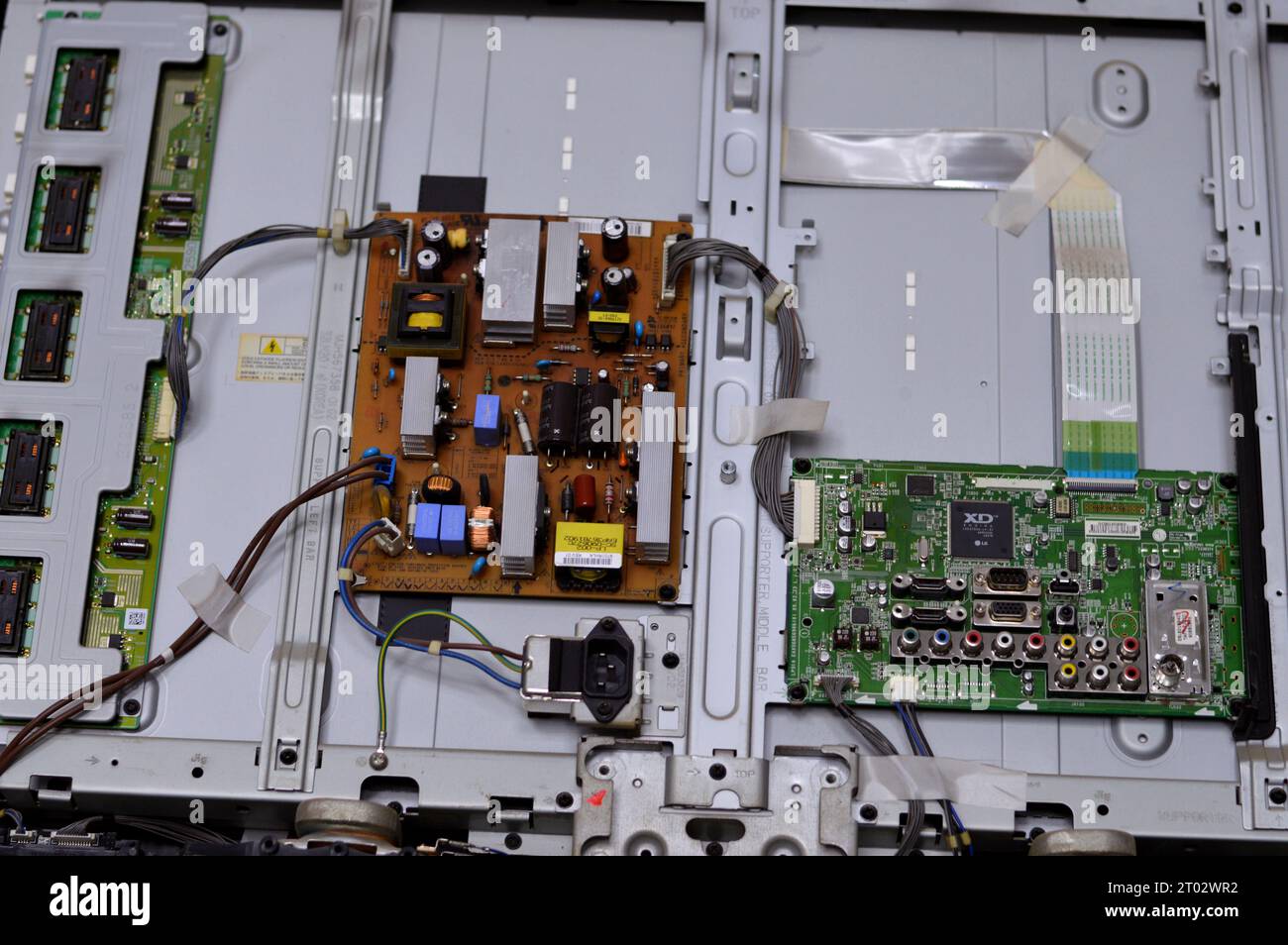 Cairo, Egypt, September 26 2023: interior of LCD TV Television main ...