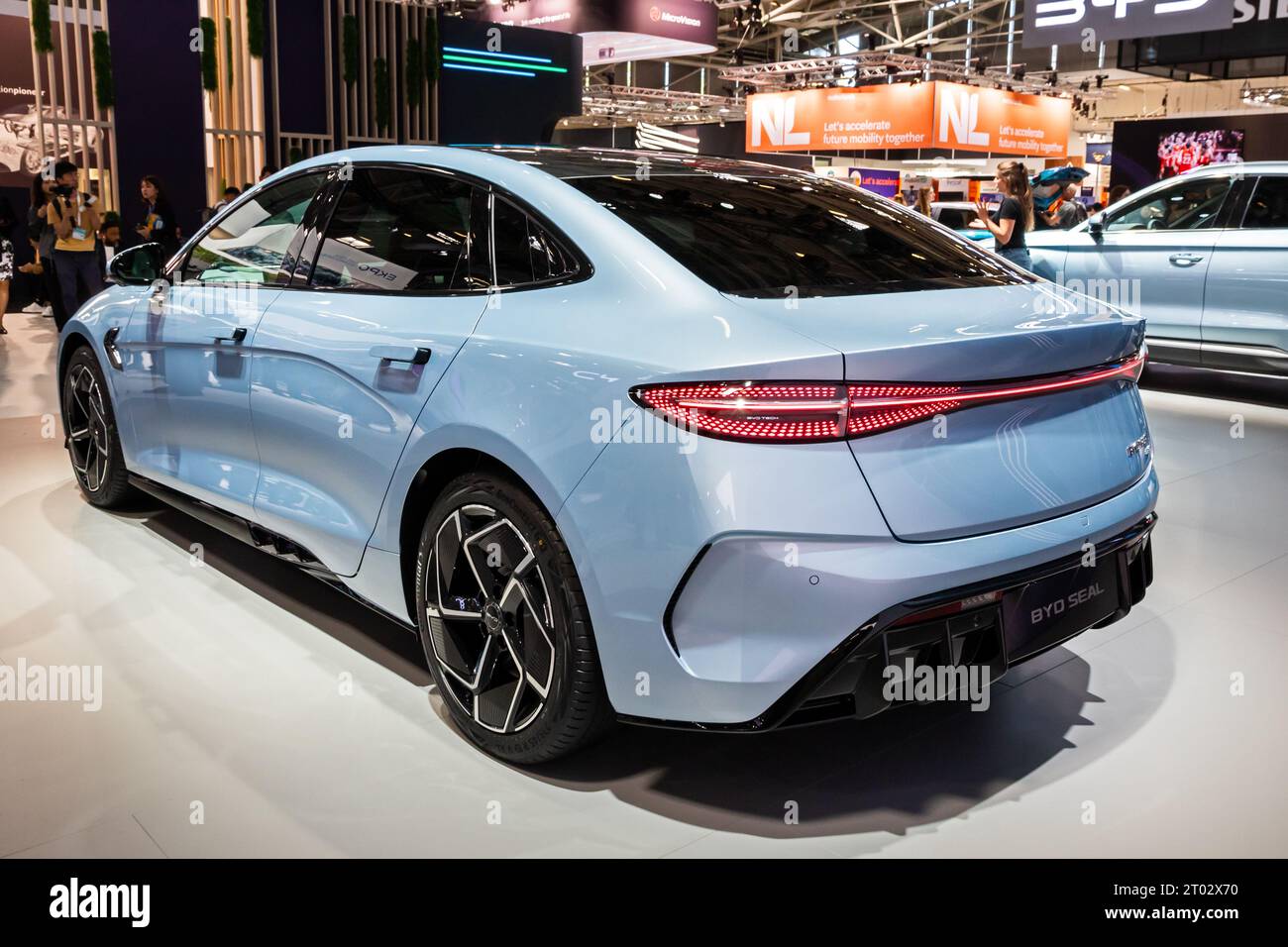 BYD Seal electric car at the IAA Mobility 2023 motor show in Munich ...