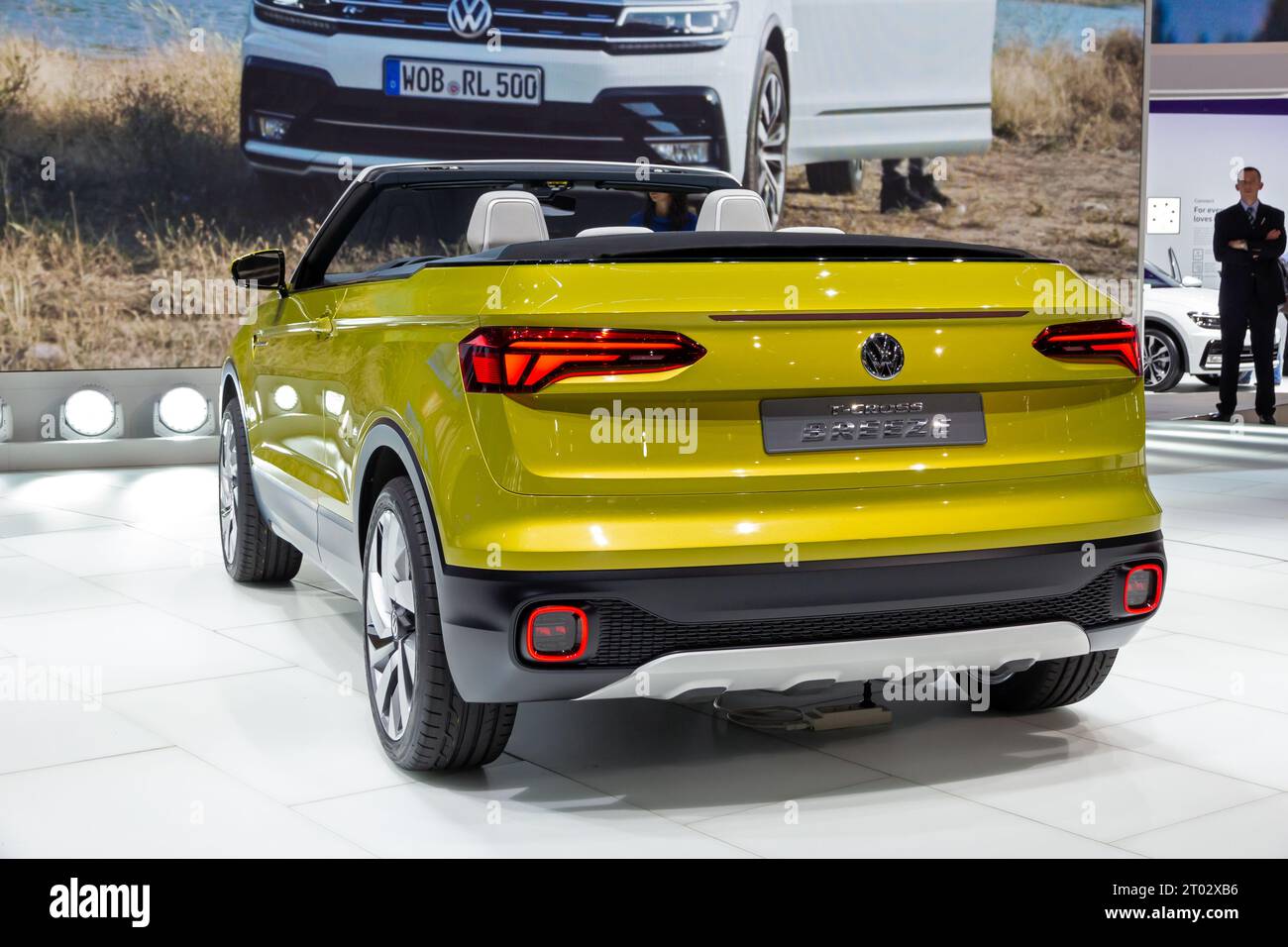 Volkswagen T-Cross Breeze convertible crossover car at the Geneva ...