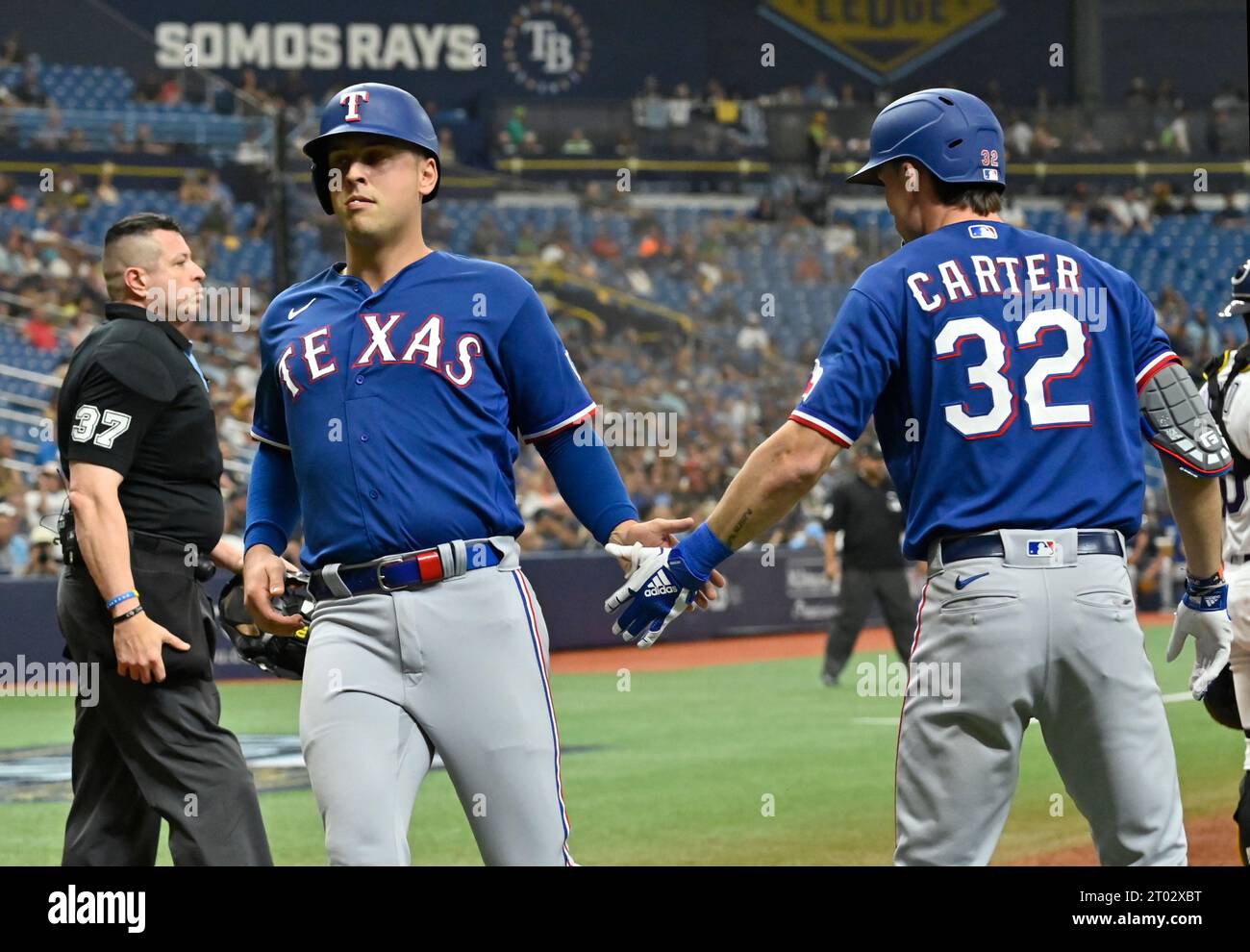 St Petersburg, United States. 03rd Oct, 2023. Texas Rangers first ...