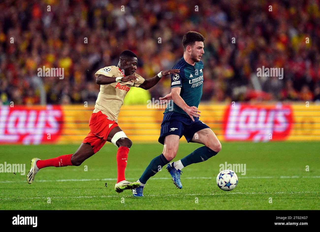 Arsenal’s Declan Rice in action during the UEFA Champions League Group ...
