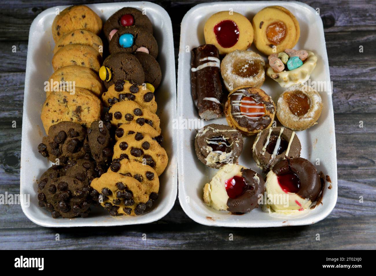 Background of Assorted French sable cookies, Buttery, crumbly, decadent ...