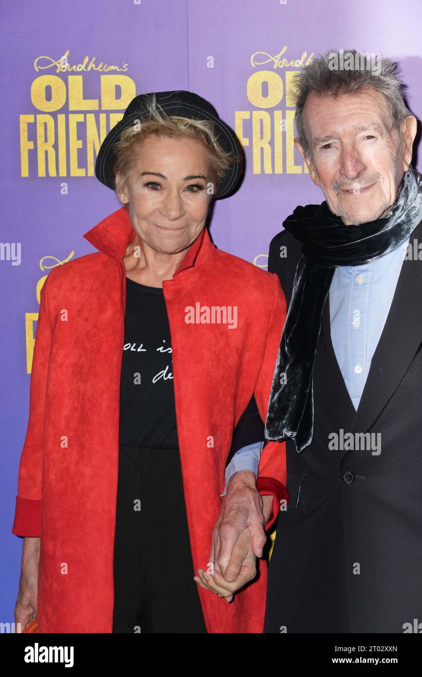Zoe Wanamaker (left) arrives for the opening night of Stephen Sondheim ...
