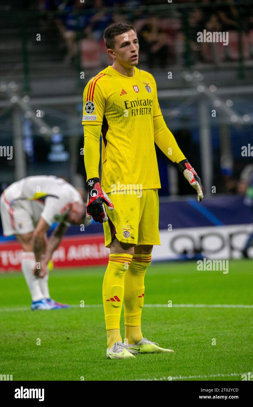 Milan, Italy - october 3 2023 - champions league - Inter-Benfica - trubin anatoliy benfica ...