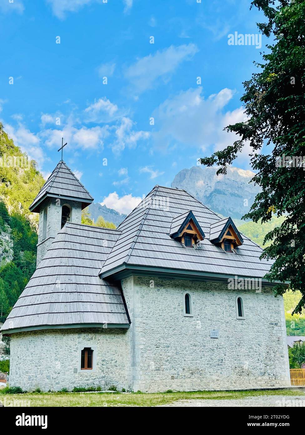 Christian Church in the village of Theth in Theth National Park ...