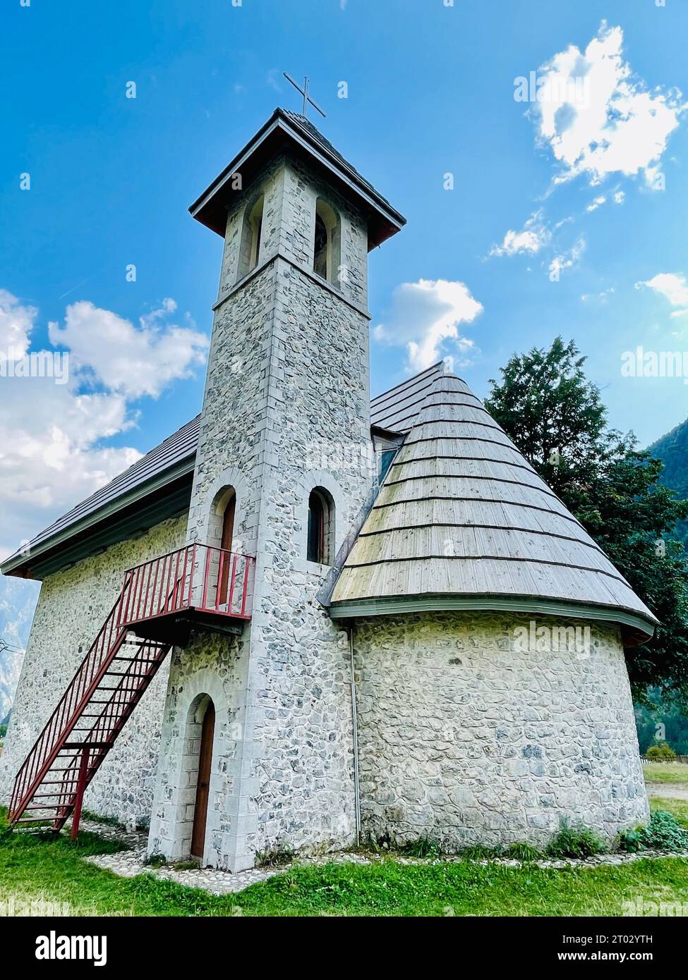 Christian Church in the village of Theth in Theth National Park ...