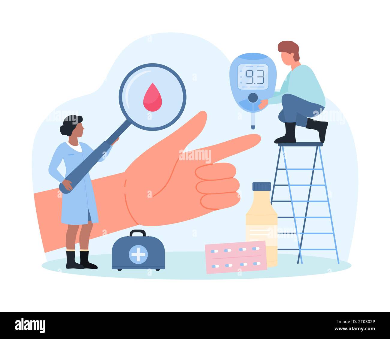 Glucometer cartoon hi-res stock photography and images - Alamy