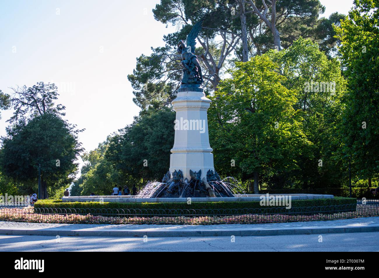 MADRID, SPAIN - JULY 8, 2023: Retiro Park or simply El Retiro is one of ...
