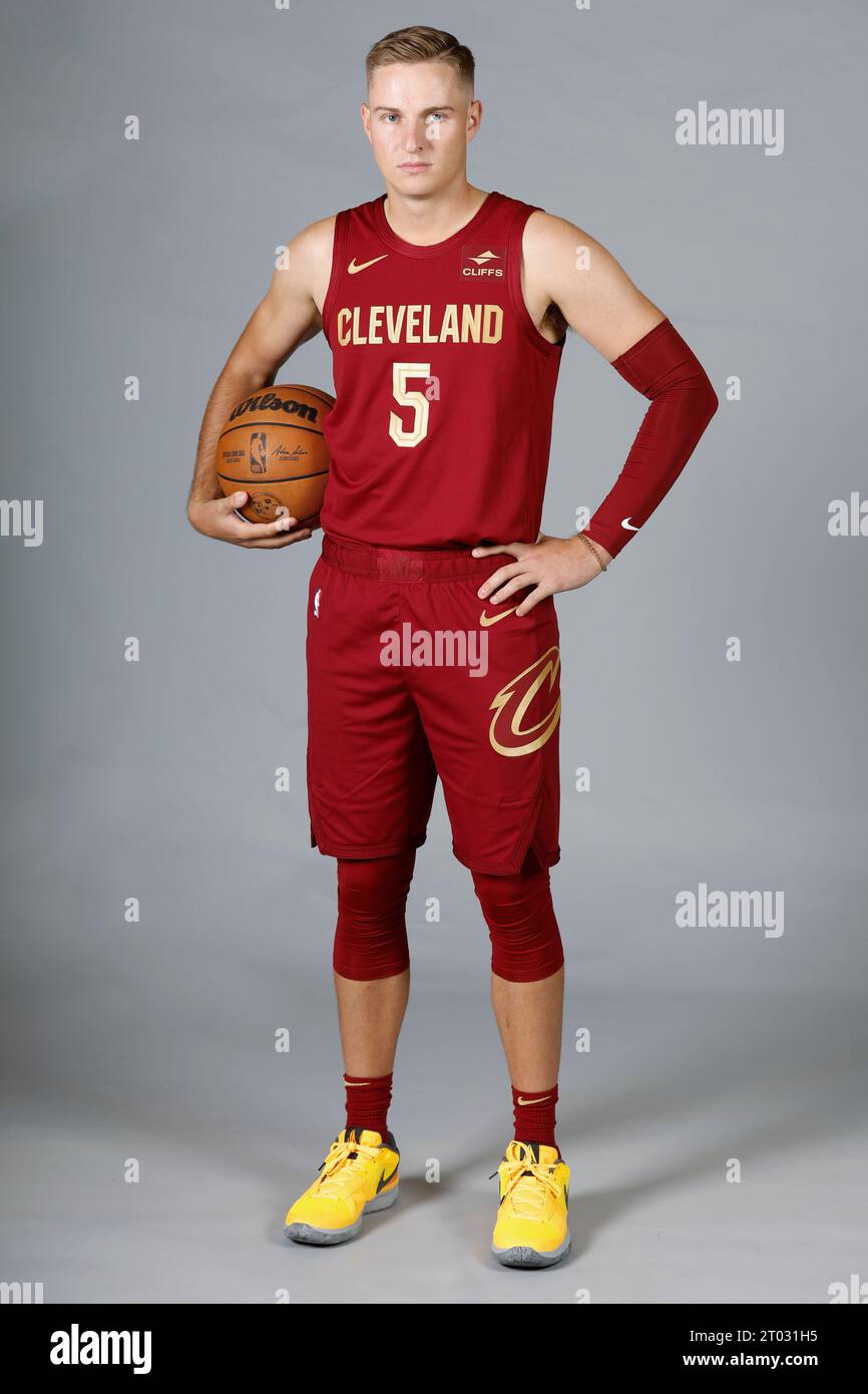 Cleveland Cavaliers guard Sam Merrill poses for a portrait during the ...