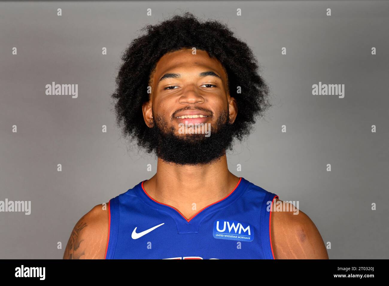 Detroit Pistons' Marvin Bagley III poses during the NBA basketball team ...