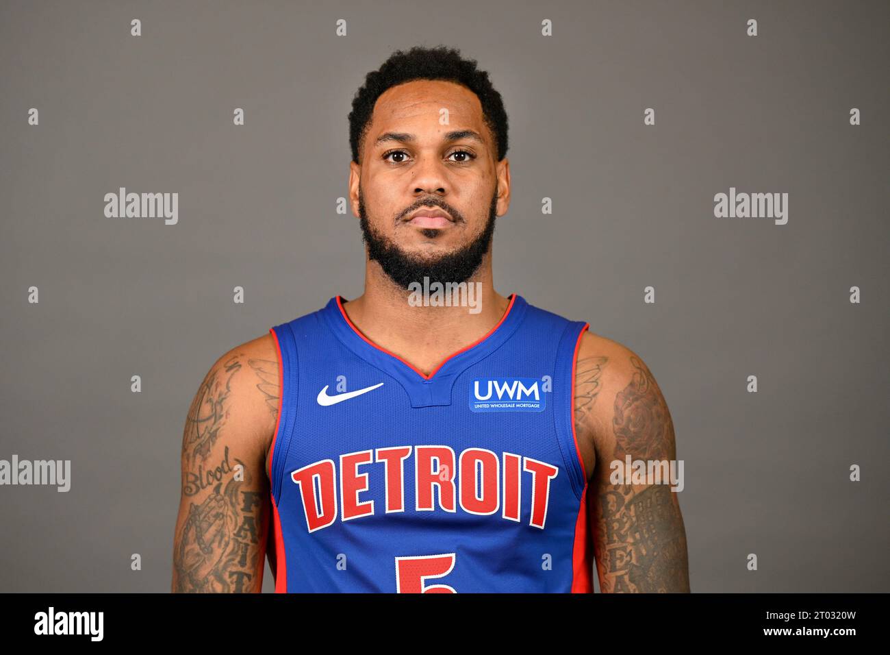 Detroit Pistons' Monte Morris poses during the NBA basketball team's ...