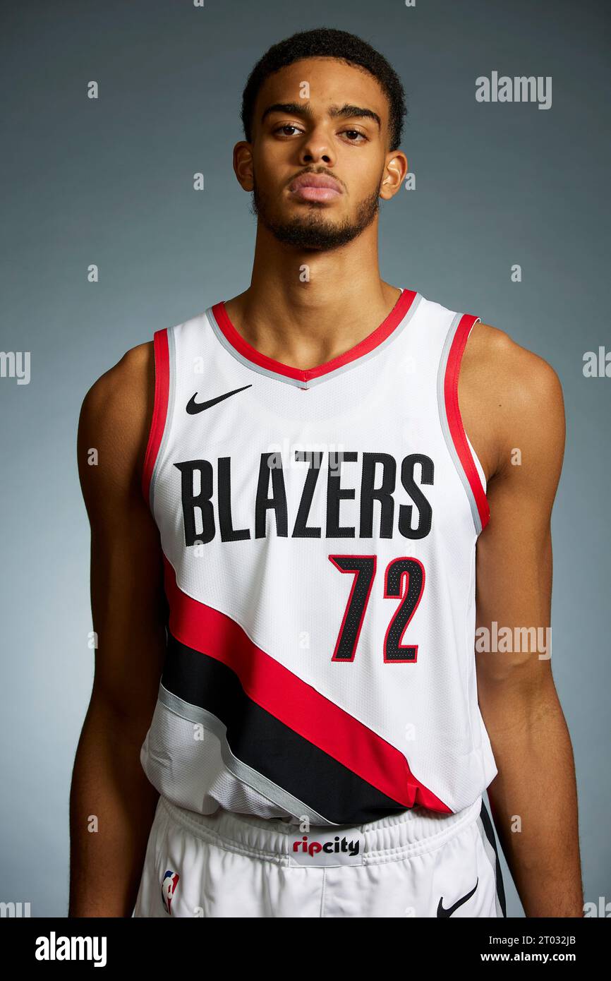 Portland Trail Blazers forward Rayan Rupert poses for a portrait during ...