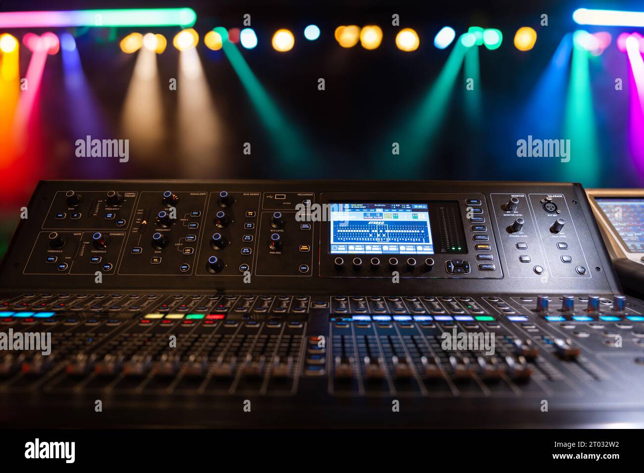 Live theater concert show sound video music control console with scene ...