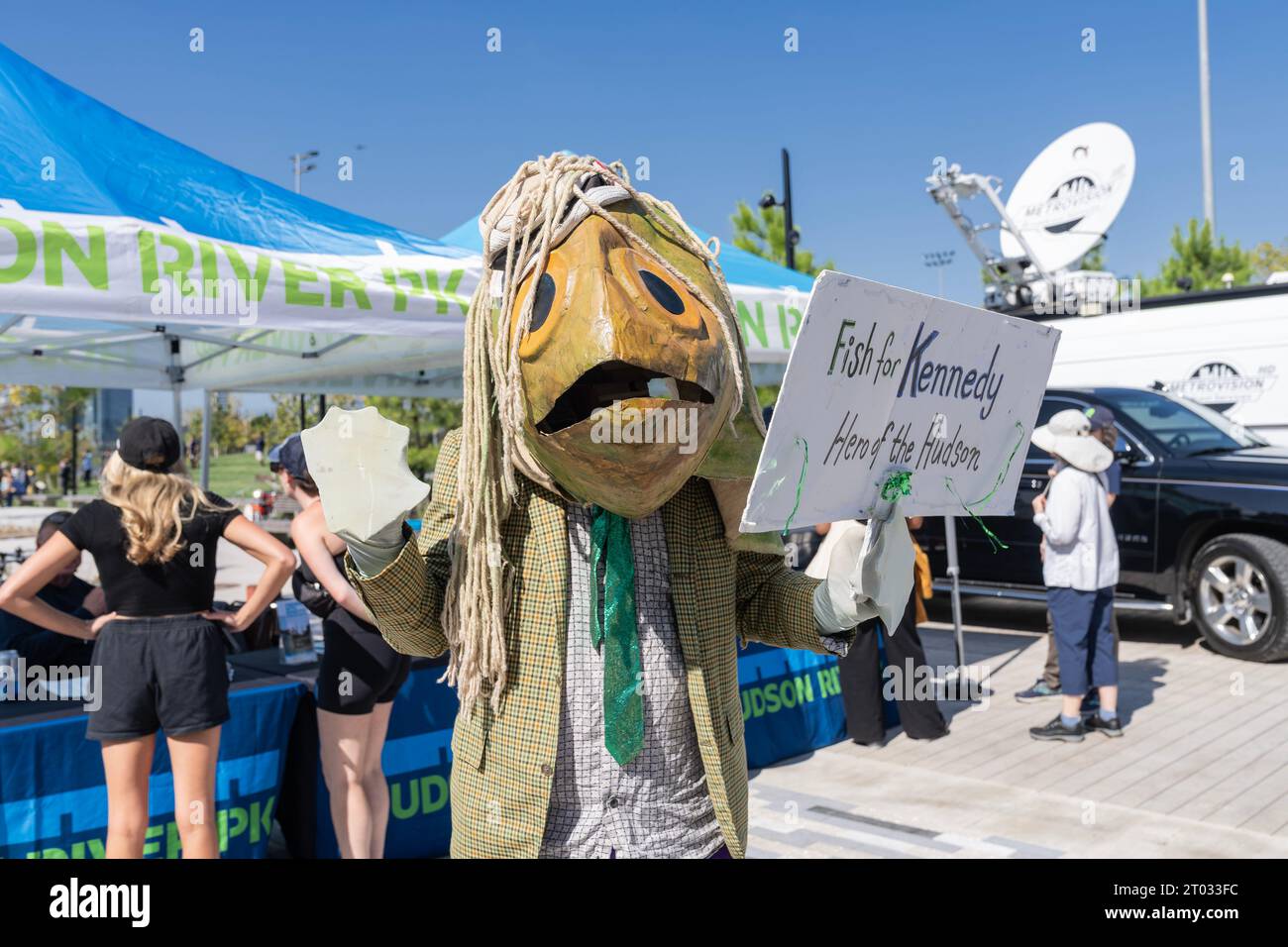 Lonely supporter of RFK Jr for the nominarion for the President seen ...