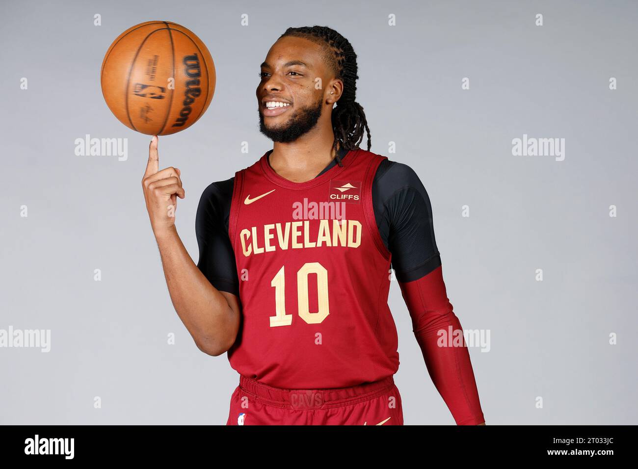 Cleveland Cavaliers guard Darius Garland poses for a portrait during ...