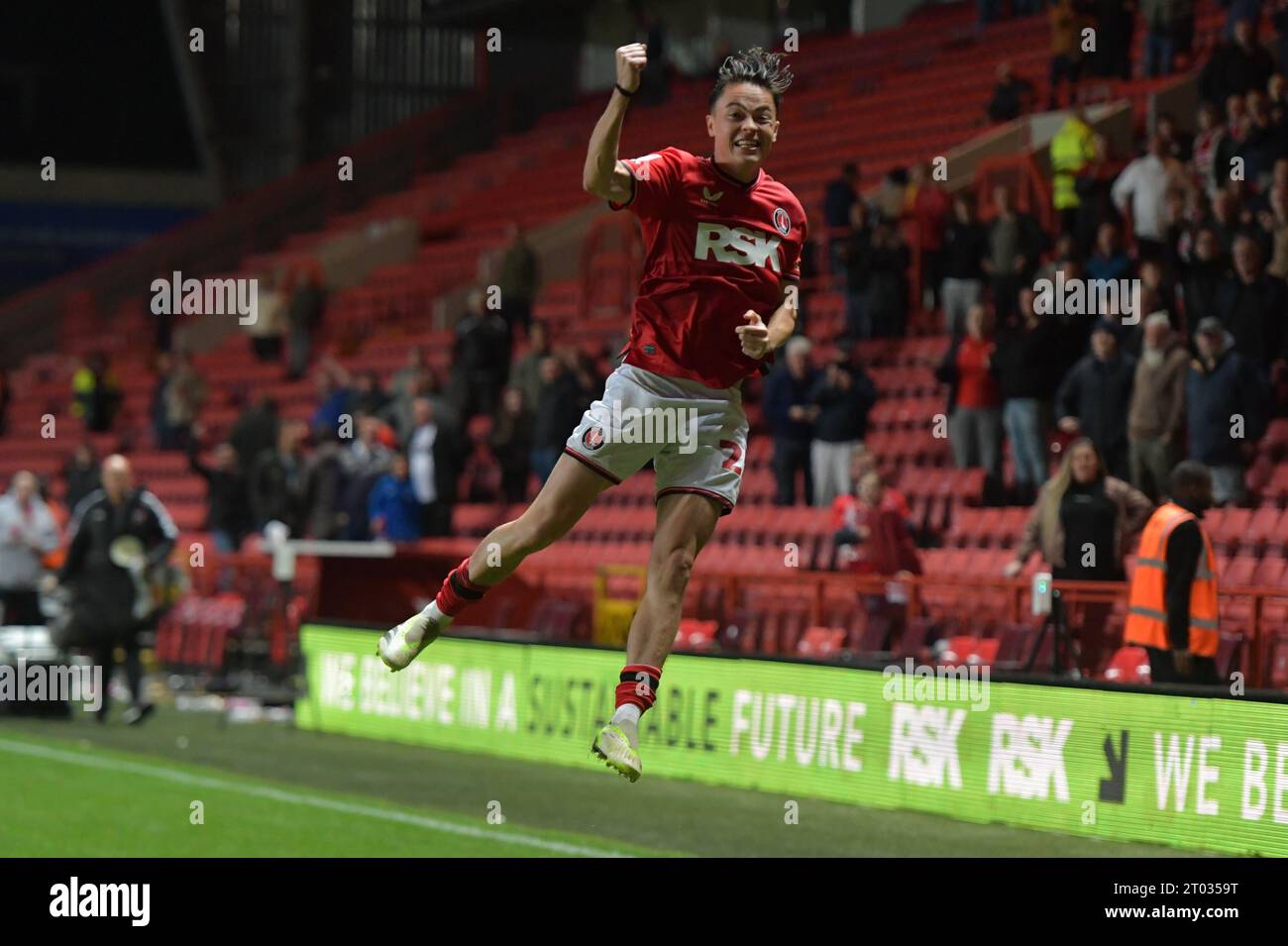 London, England. 3rd Oct 2023. Louie Watson celebrates following ...