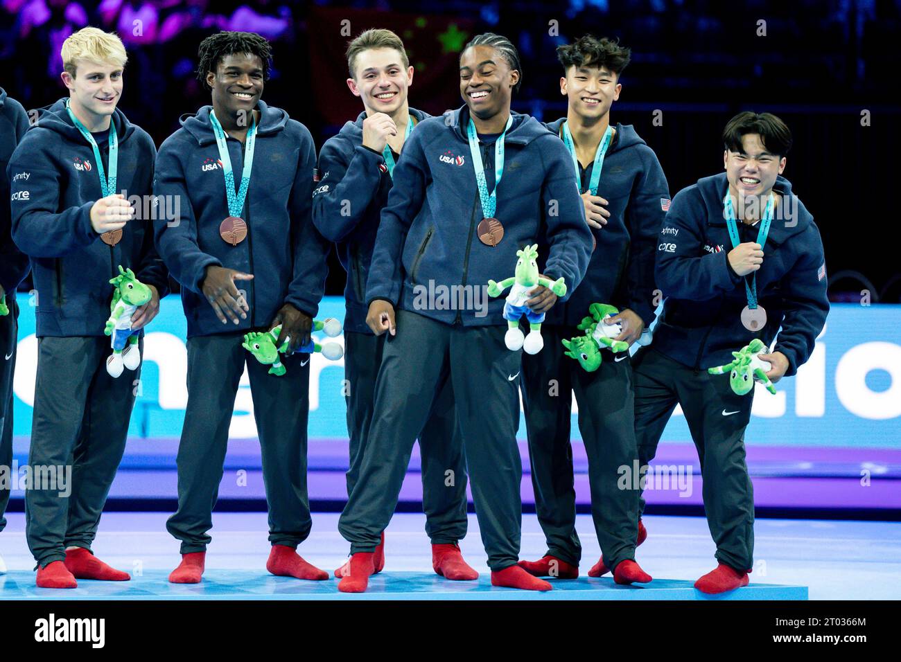 Antwerp, Belgium. 3rd Oct, 2023. Team USA (including Yul Moldauer ...