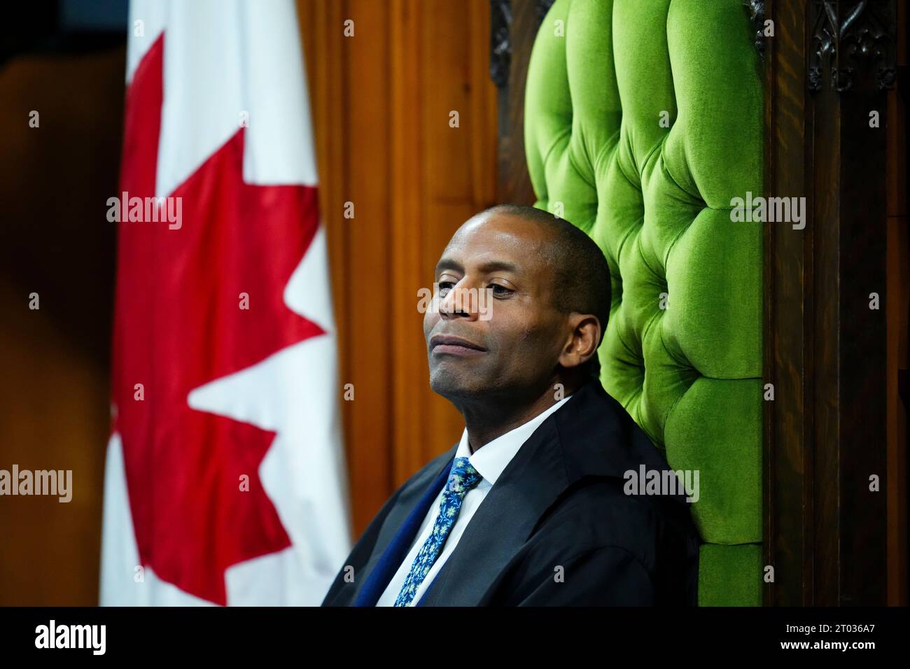 Ottawa, Canada. 03rd Oct, 2023. Newly elected Speaker of the House of ...