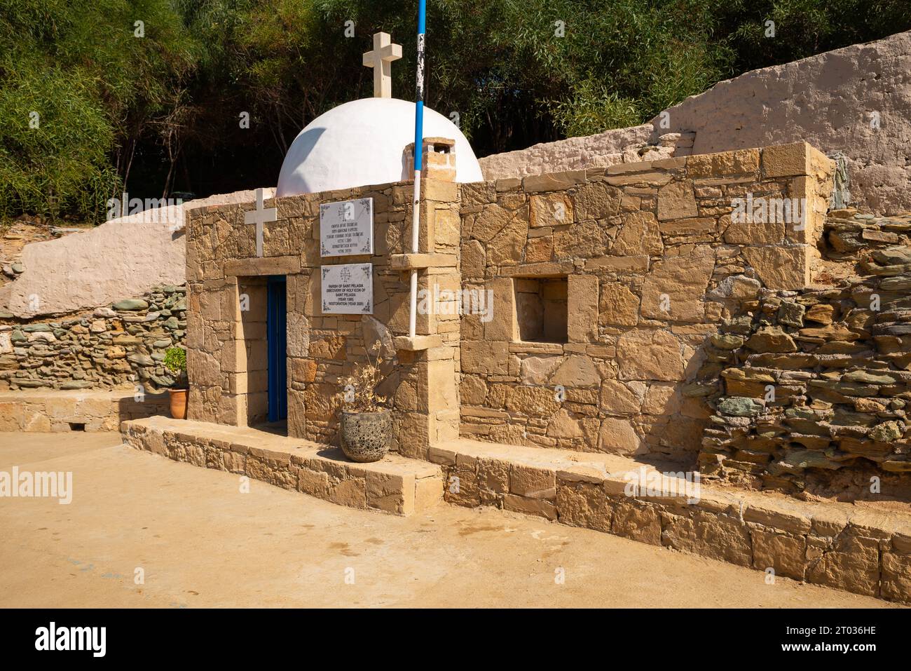 Agia Pelagia, Crete - Greece - September 21st, 2023: Exterior of the St ...