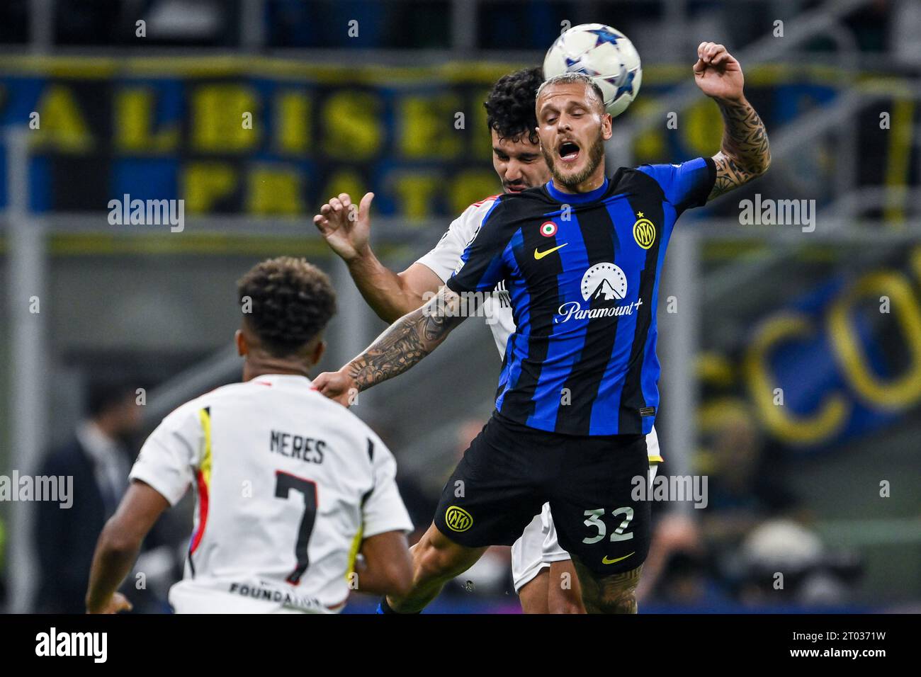 Milan, Italy. 03rd Oct, 2023. San Siro Stadium, 03.10.23 Federico Dimarco (32 FC Internazionale ...