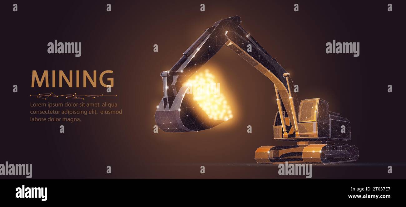 Gold excavator Stock Vector Images - Alamy