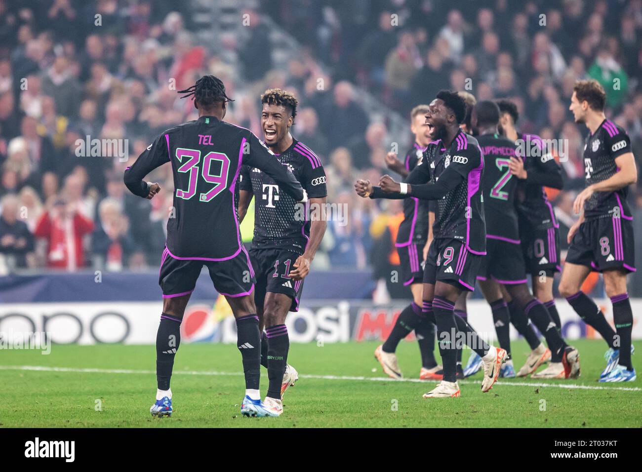 Copenhagen, Denmark. 03rd Oct, 2023. Mathys Tel (39) of Bayern Munich ...
