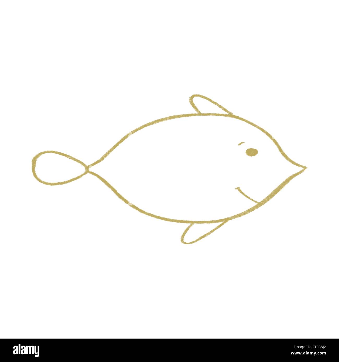 fish drawn with crayons, pictures drawn with oil pastels, sea ...