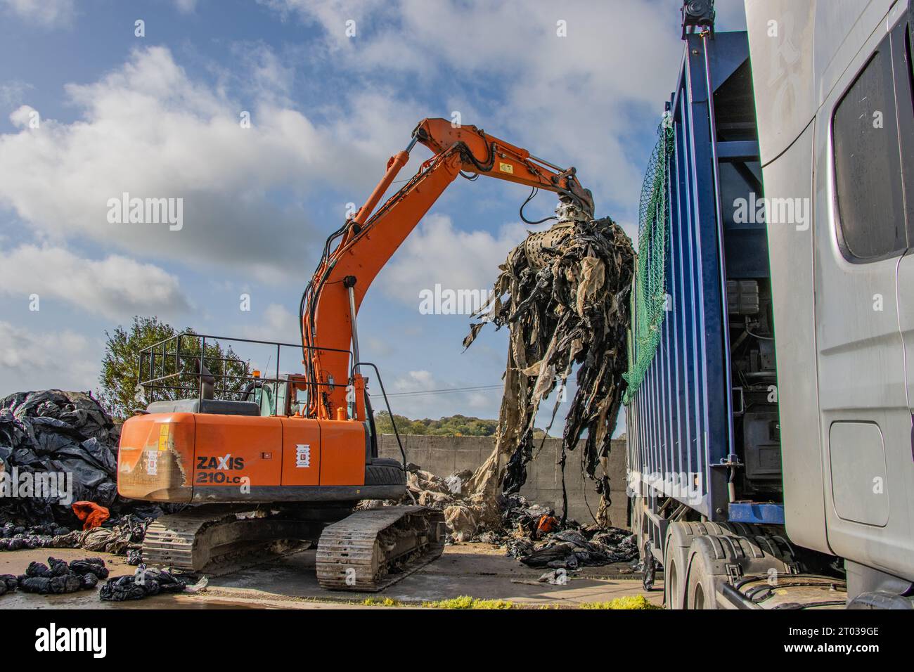 Recycling farm plastics at Timoleague, Co. Cork. October 2023 Stock ...