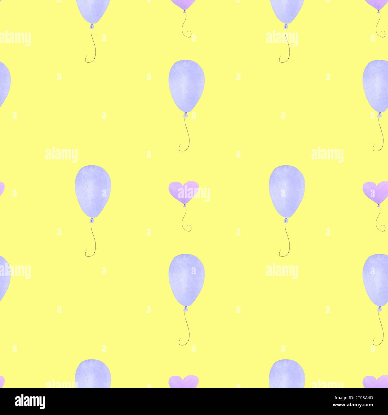 watercolor balloon pattern, cute baby pattern Stock Photo - Alamy