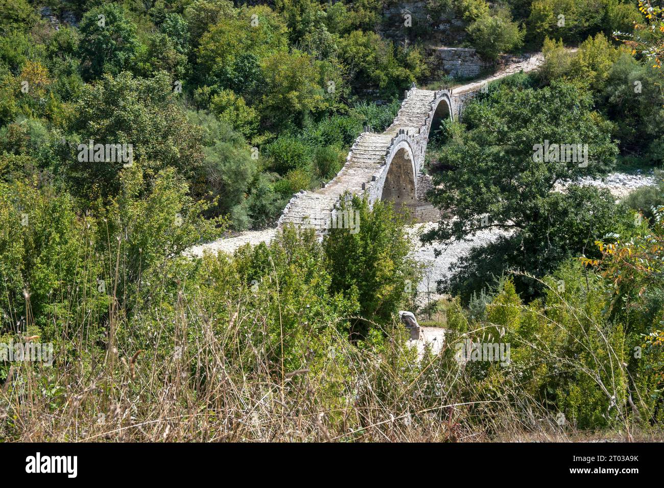 Amazing view of Medieval Plakidas (Kalogeriko) Bridge at Pindus ...