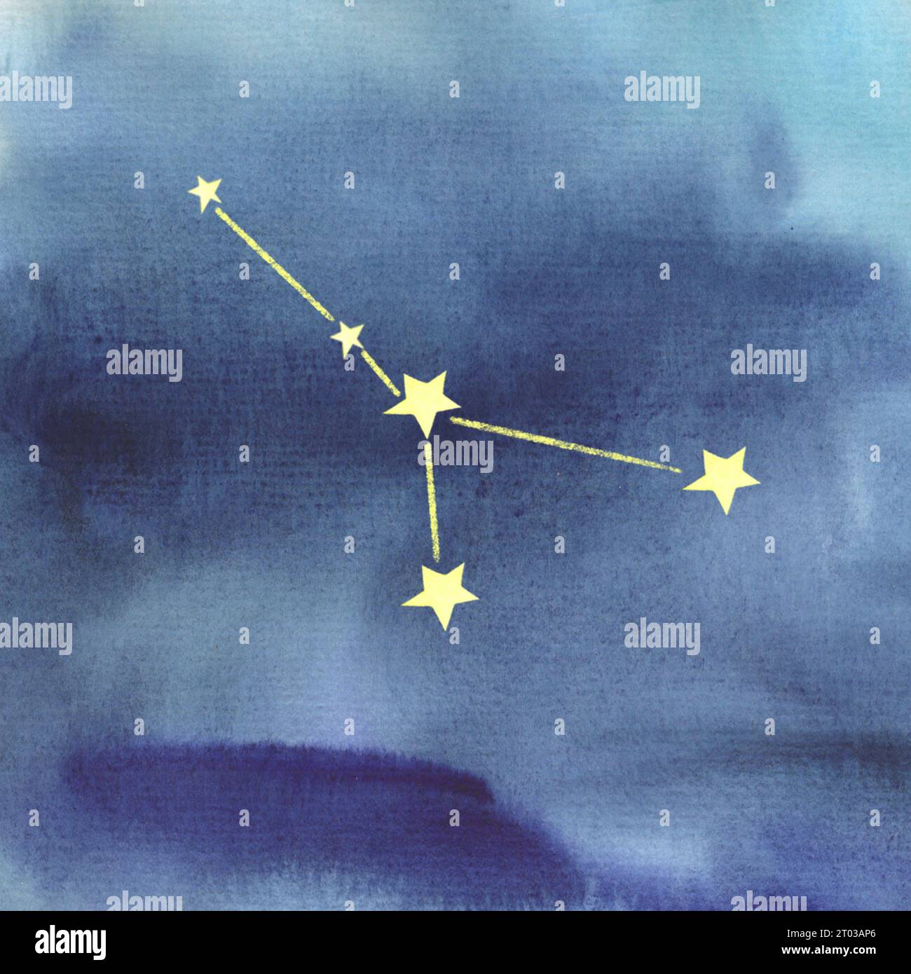 signs of the zodiac, astrology, hand-drawn in watercolor Stock Photo ...