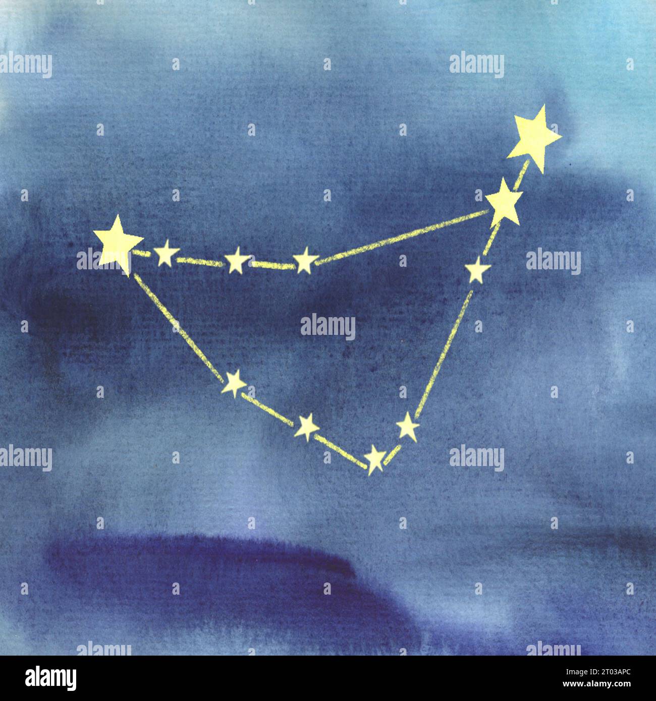 signs of the zodiac, astrology, hand-drawn in watercolor Stock Photo ...
