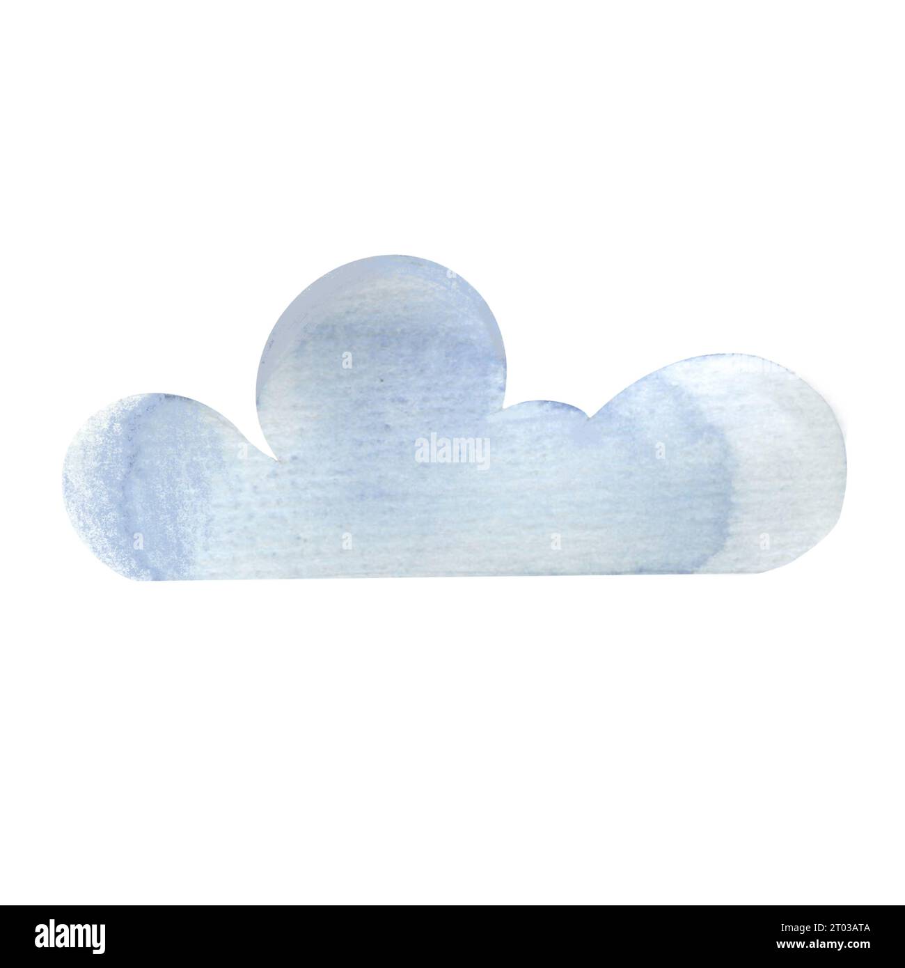 clouds painted by watercolor, clouds in the sky, hand drawn isolated ...