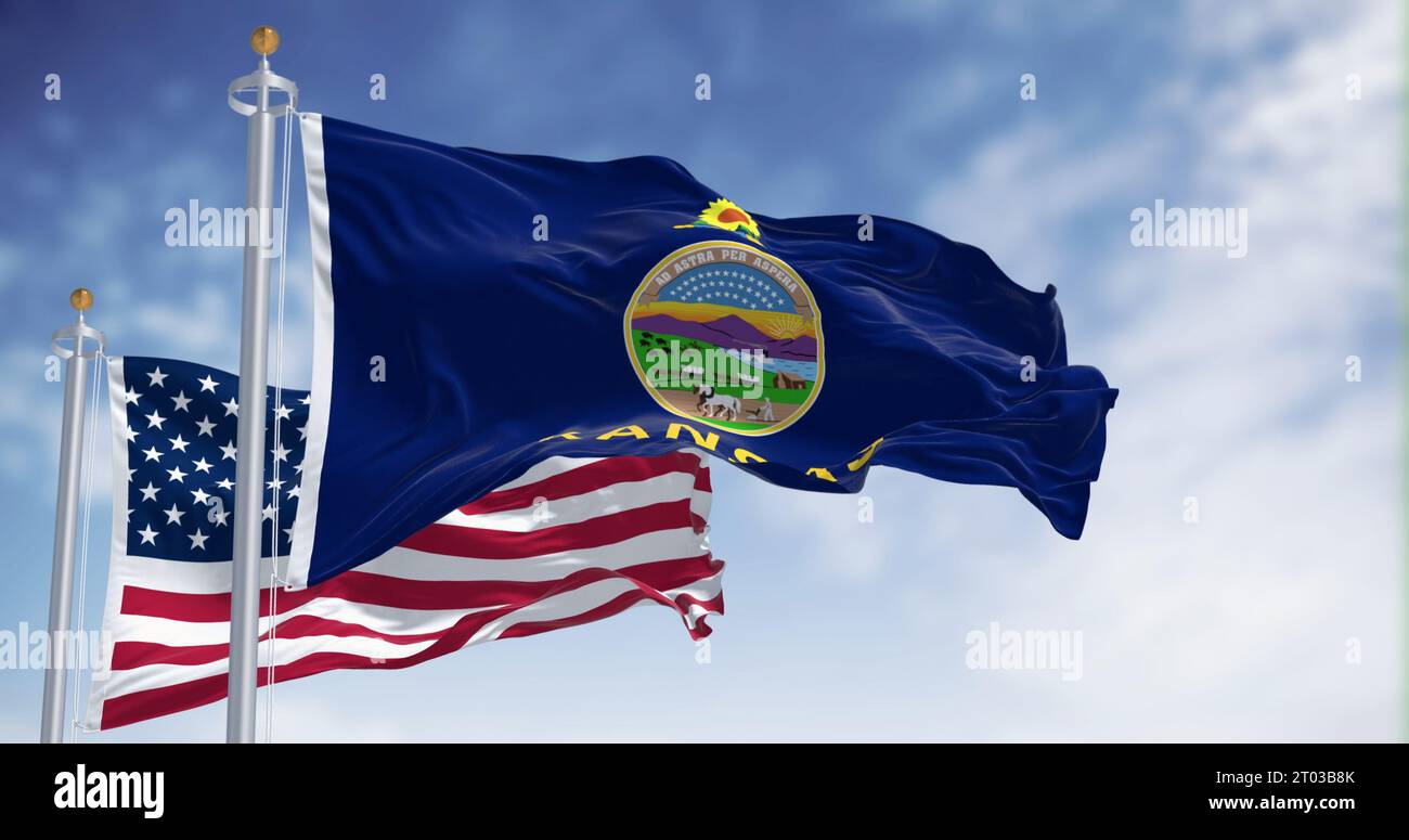 Kansas state flag hi-res stock photography and images - Alamy