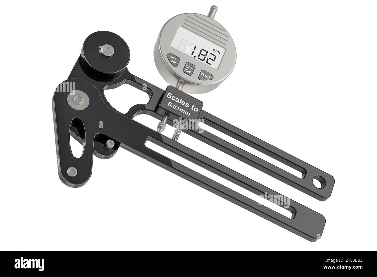 Digital Tension Meter, 3D rendering isolated on white background Stock ...