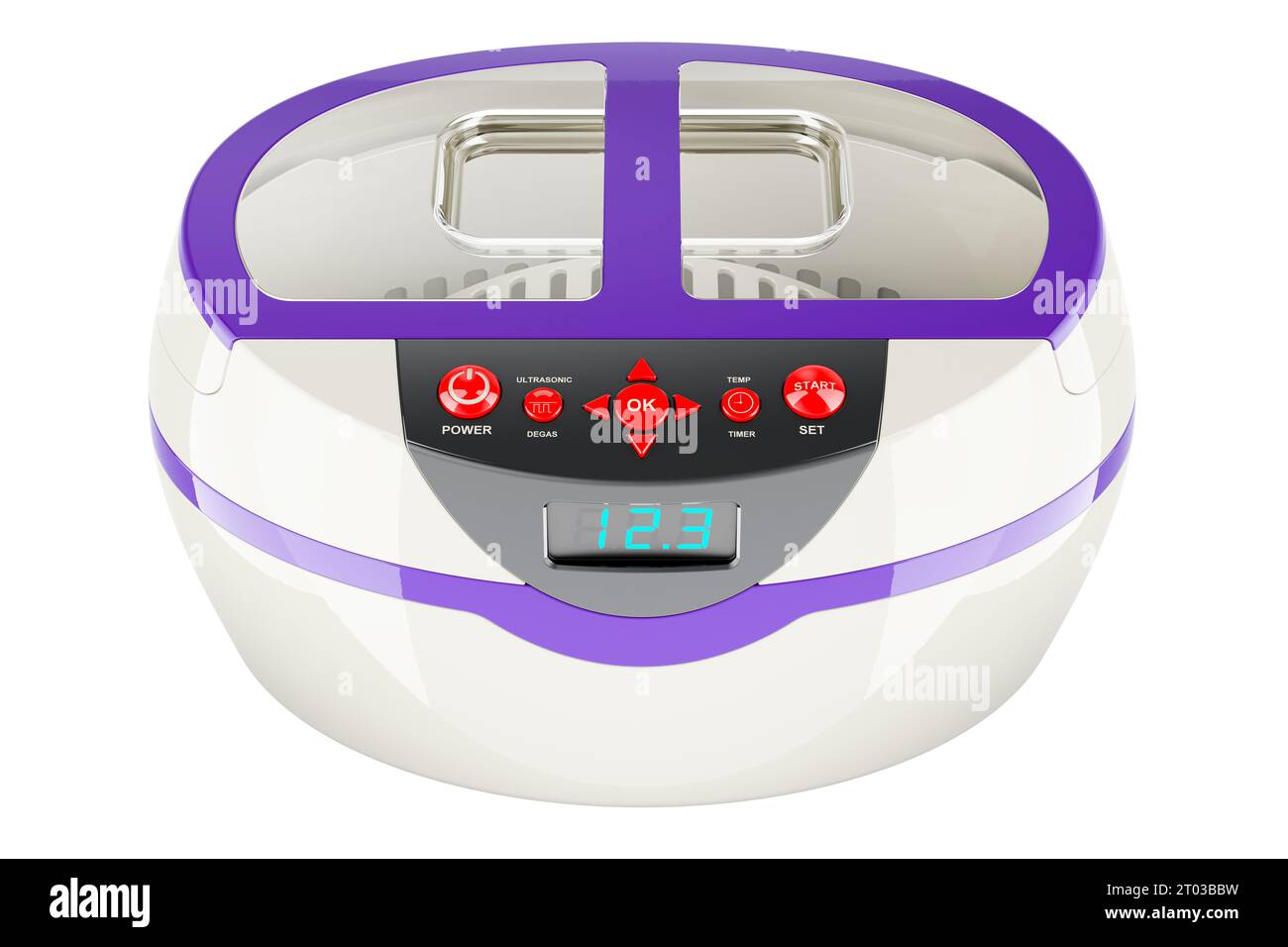 Professional Ultrasonic Cleaner, Sterilizer. 3D rendering isolated on ...