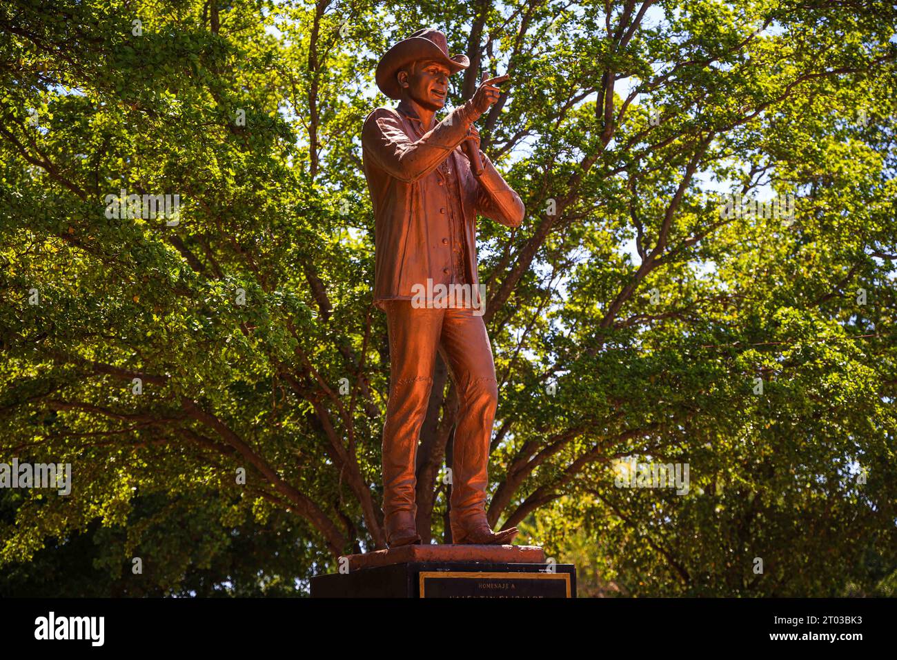 Monument to Valentin Elizalde, singer of Sinaloan Band music or ...